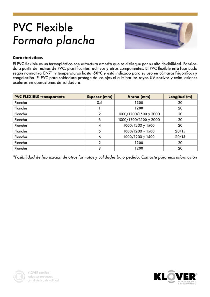 PVC Flexible - Cierres Mecánicos, Juntas de Estanqueidad, Aislamientos ...